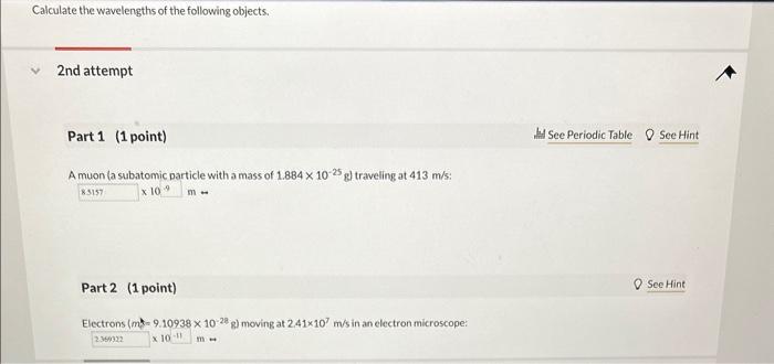 Solved Calculate the wavelengths of the following objects. | Chegg.com