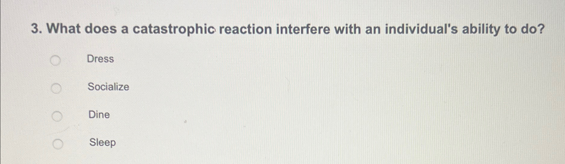 Solved What does a catastrophic reaction interfere with an | Chegg.com
