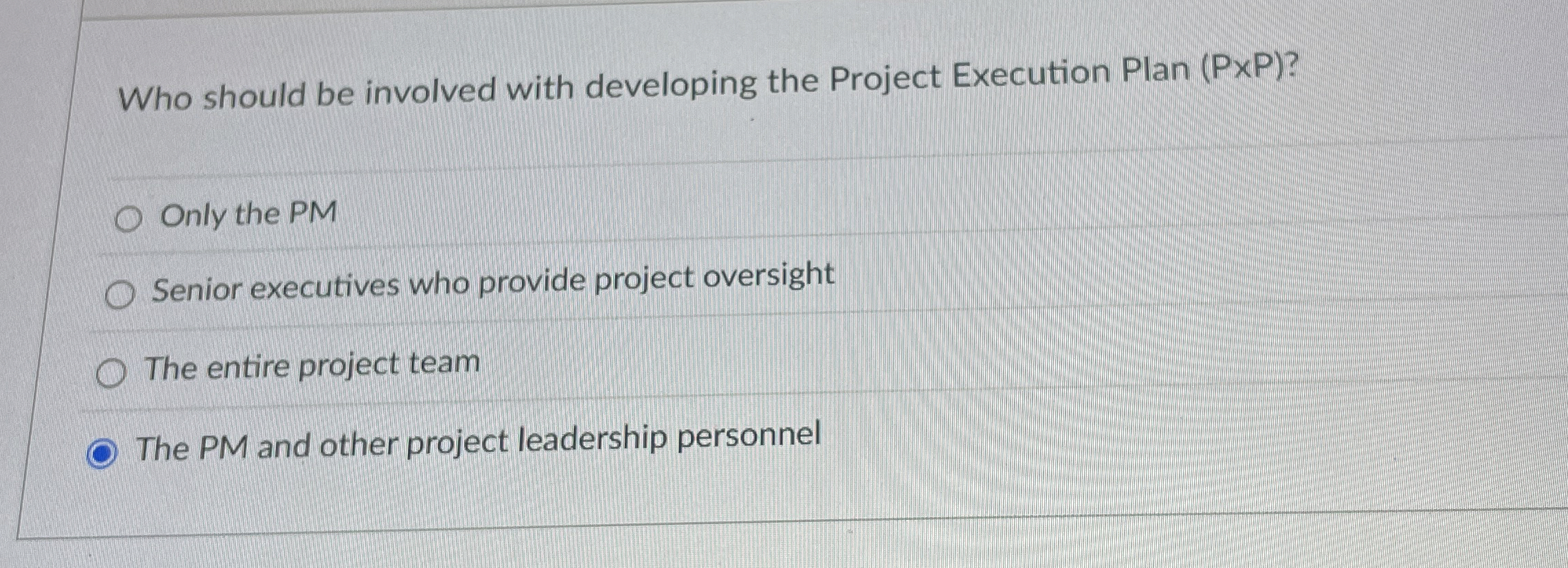 Solved Who should be involved with developing the Project | Chegg.com