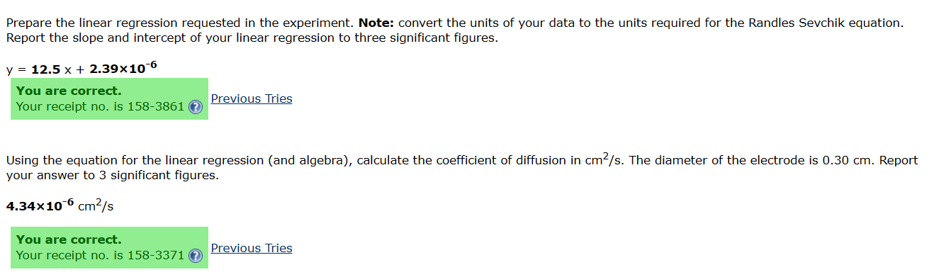 Solved Using the equation for the linear regression (and | Chegg.com