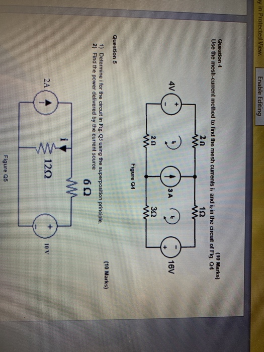 Solved ay in Protected View. Enable Editing Question 4 (10 | Chegg.com