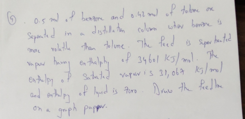 Solved (4). 0.5mol of benzone and 0.42mol of tolume ox | Chegg.com