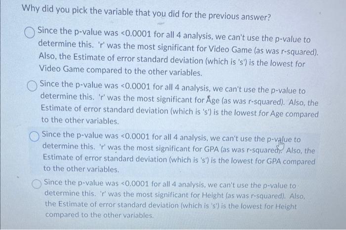 Solved Simple linear regression results: Dependent Variable: | Chegg.com