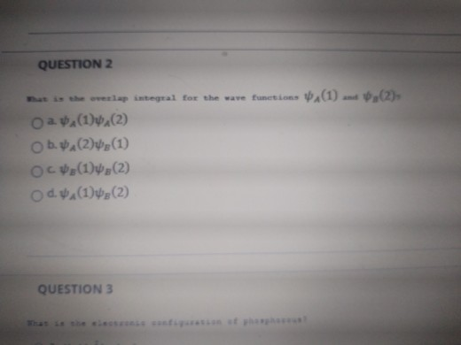 Solved what is the overlap integral for the wave function | Chegg.com