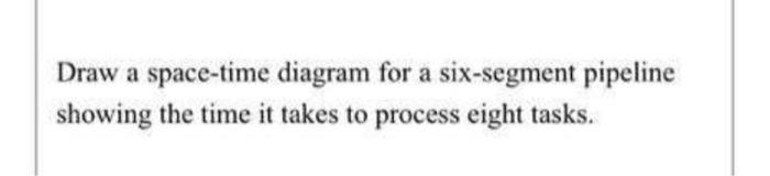 Solved Draw a space-time diagram for a six-segment pipeline | Chegg.com