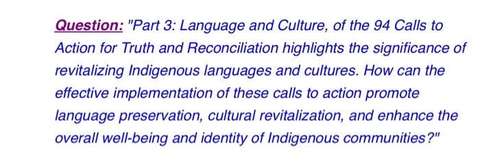 Solved Question: "Part 3: Language and Culture, of the 94 | Chegg.com