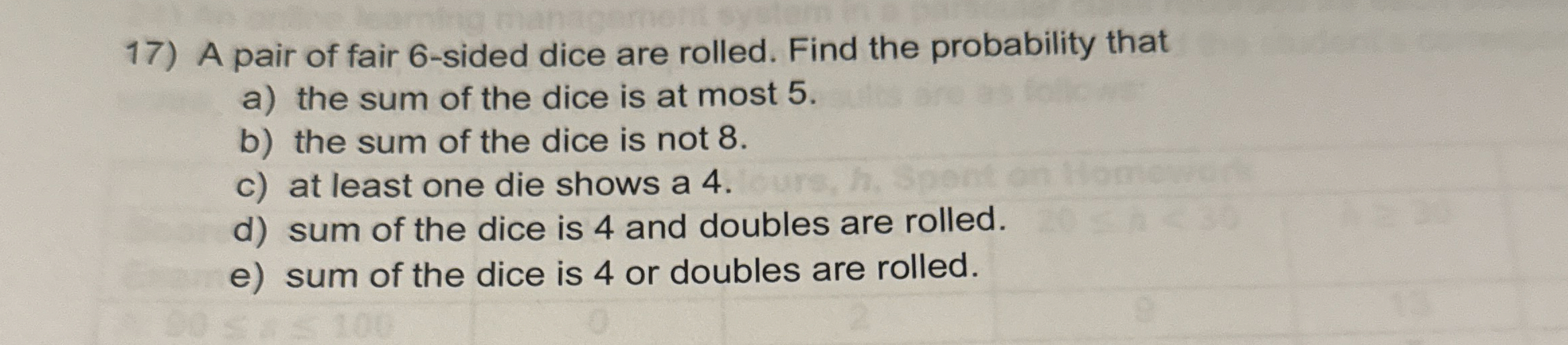 Solved A pair of fair 6-sided dice are rolled. Find the | Chegg.com