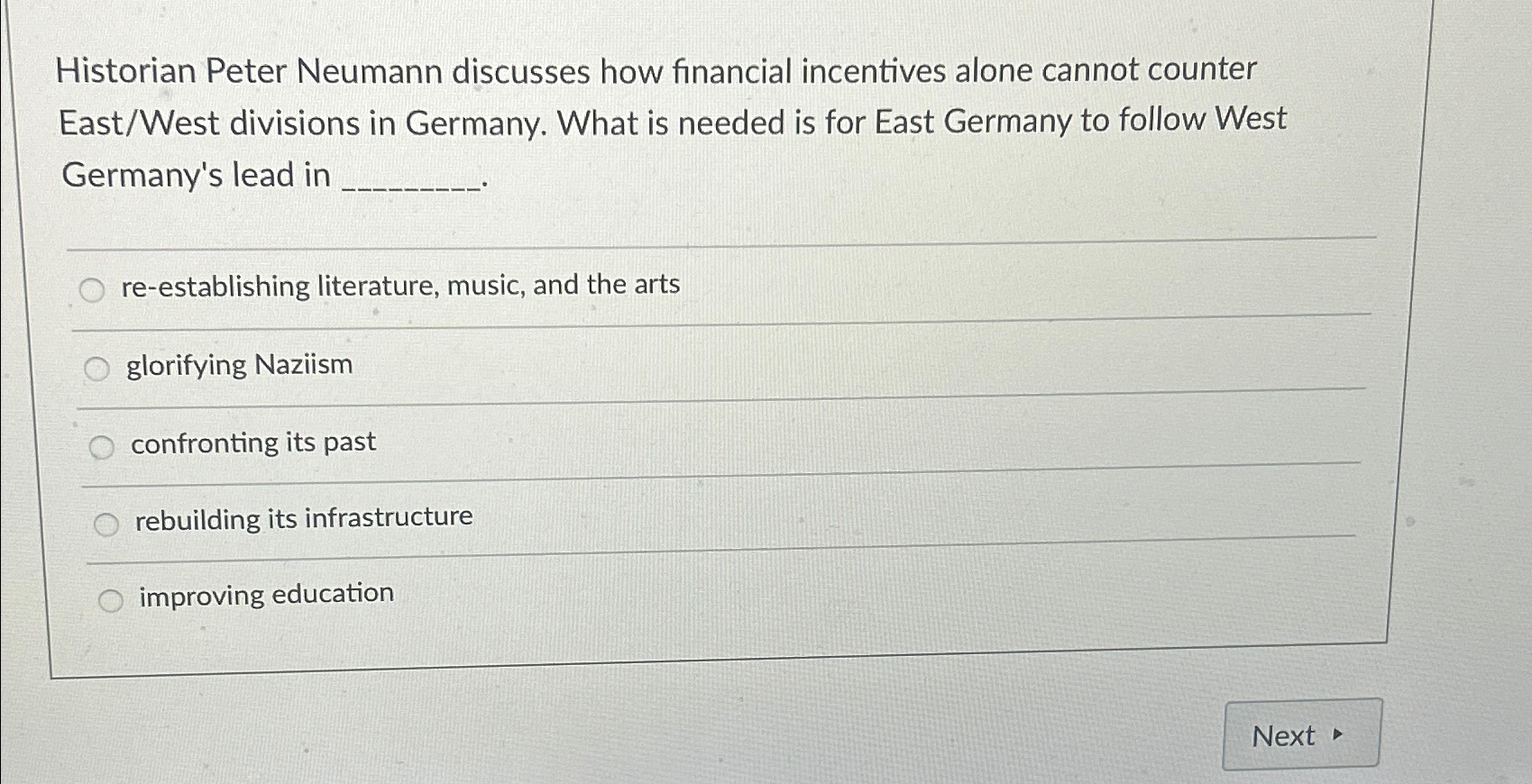 Solved Historian Peter Neumann discusses how financial | Chegg.com