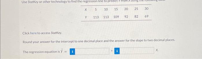 Solved Use StatKey or other technology to find the | Chegg.com