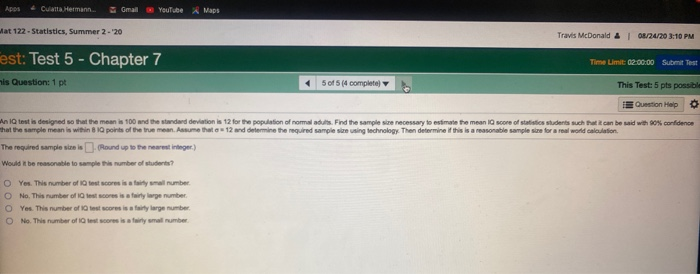 Solved Apps & Culata Hermann Gmall Youtube Maps at 122 - | Chegg.com