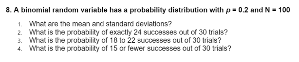 A binomial random variable has a probability | Chegg.com