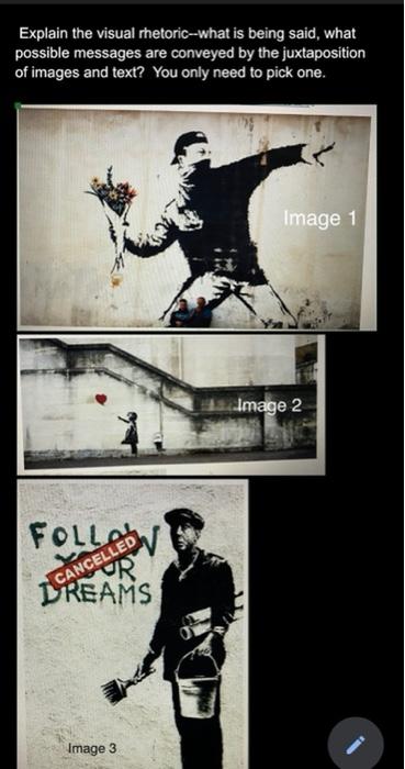 Explain the visual rhetoric--what is being said, what | Chegg.com