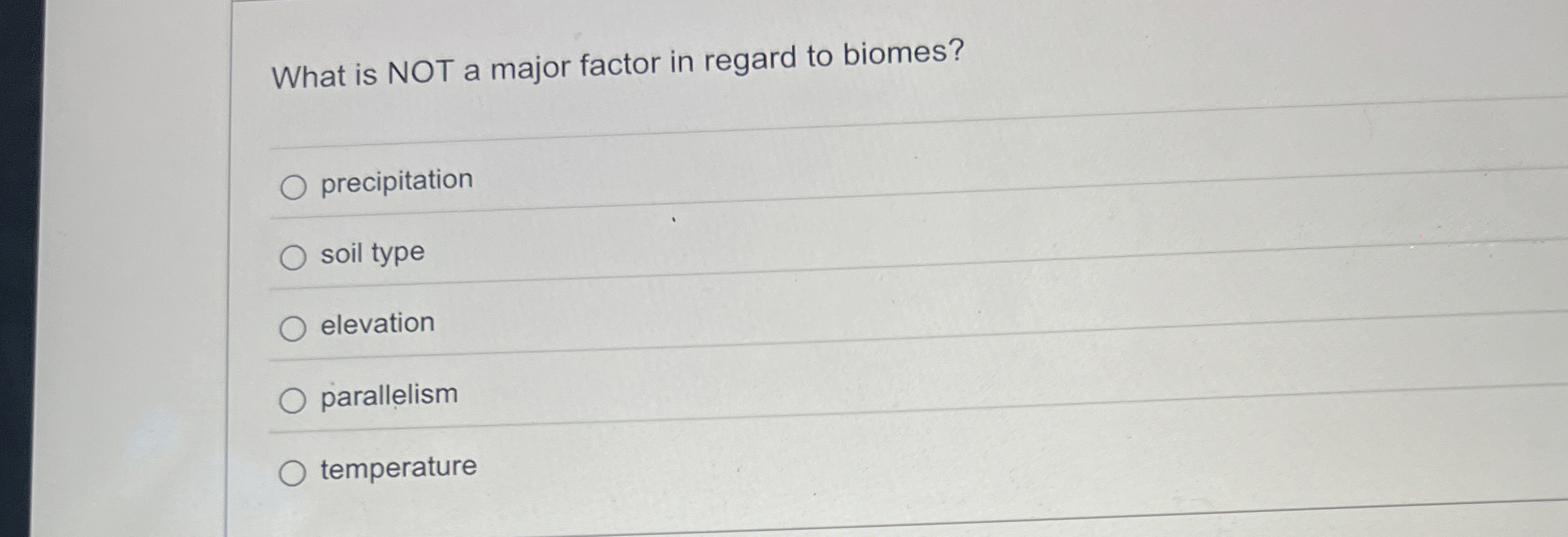 Solved What is NOT a major factor in regard to | Chegg.com