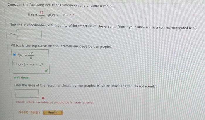 Solved Consider the following equations whose graphs enclose | Chegg.com