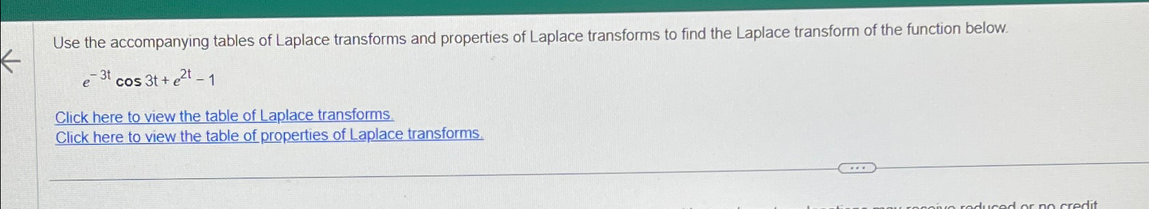 Solved Use the accompanying tables of Laplace transforms and | Chegg.com