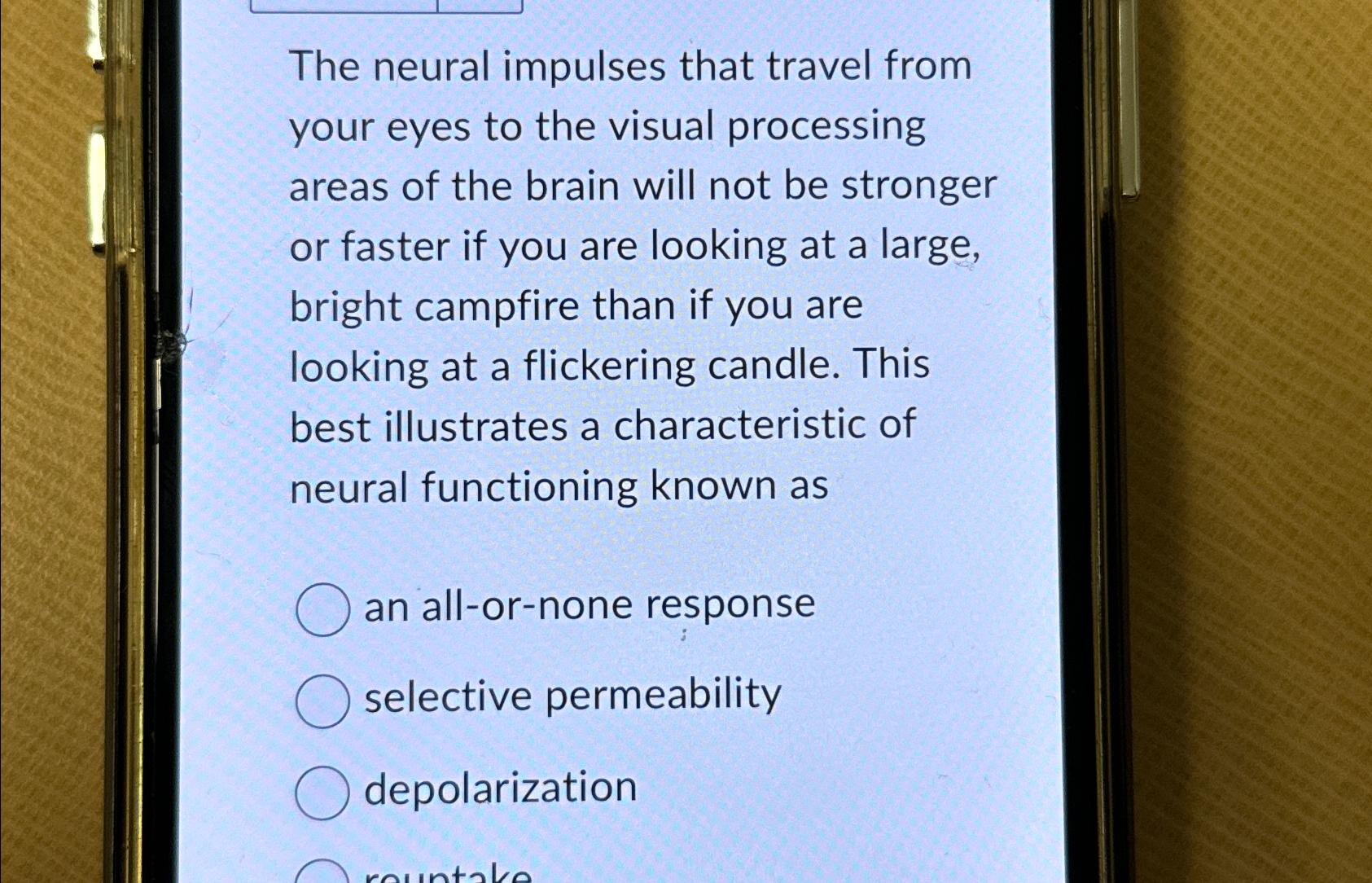 Solved The neural impulses that travel from your eyes to the | Chegg.com