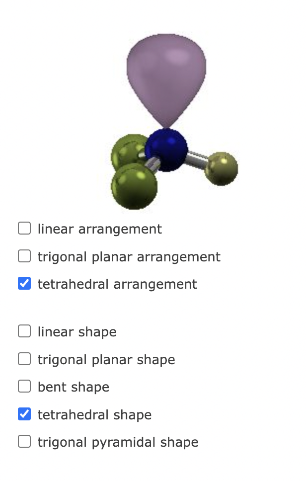 Solved linear arrangementtrigonal planar | Chegg.com