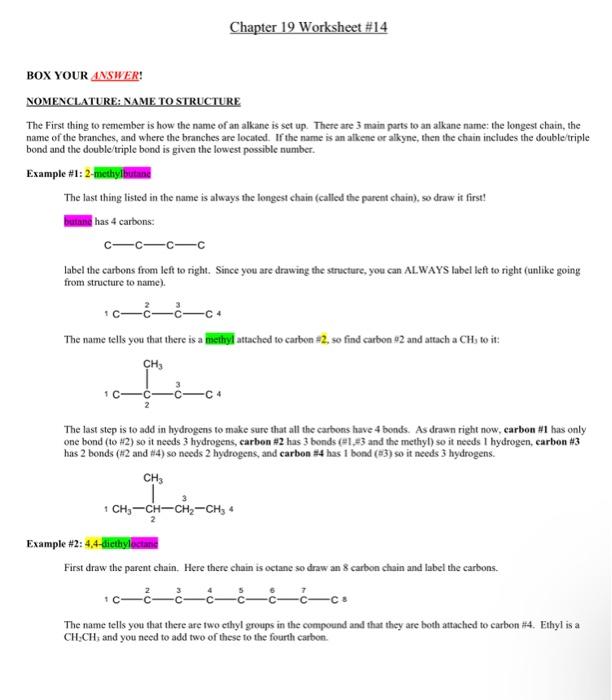 Solved Alkane Nomenclature - Formula to name practice 1) 3) | Chegg.com