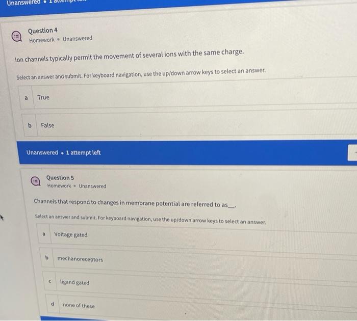 Solved Question 1 Homework • Unanswered Which of the | Chegg.com
