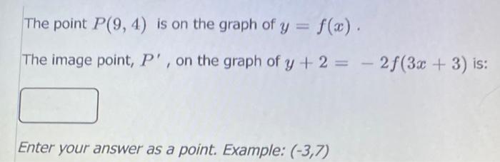 Solved The point P(9,4) is on the graph of y=f(x). The image | Chegg.com