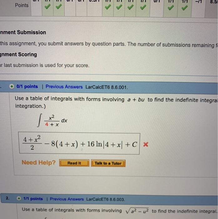 Solved use a table of integrals with forms involving a+bu to | Chegg.com