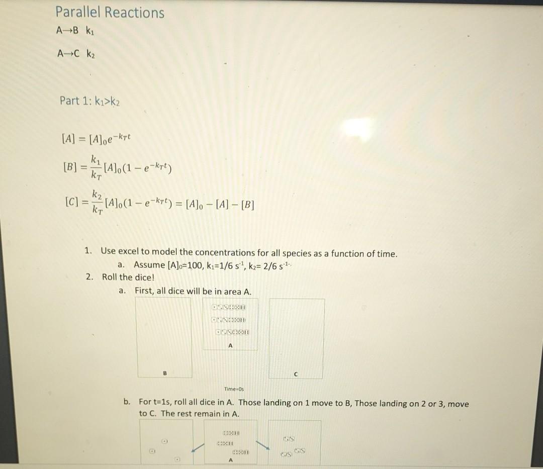 Simulating Simple Reaction Mechanisms CHEM 4450/ Fall | Chegg.com