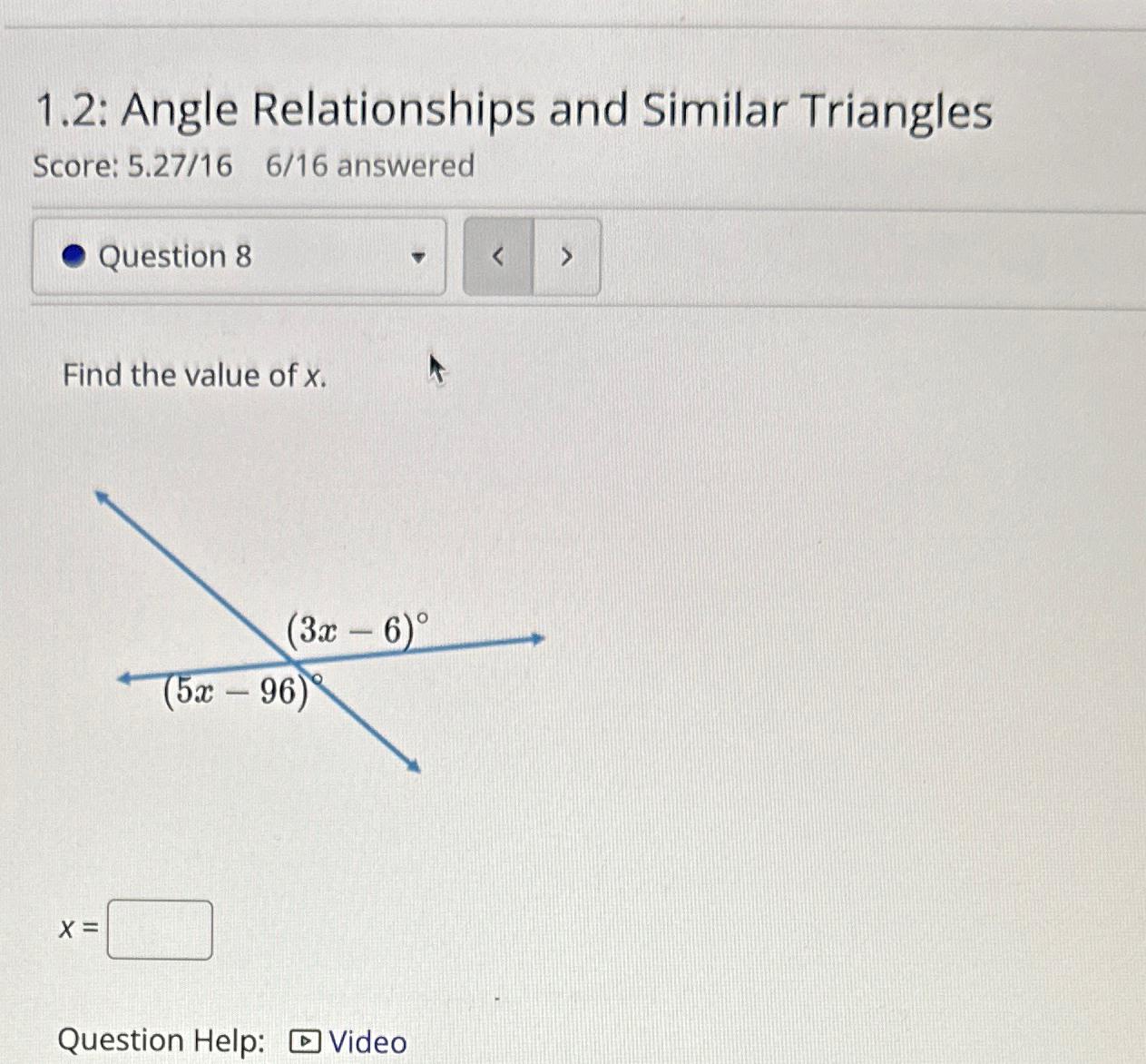 Solved 1.2: Angle Relationships and Similar | Chegg.com