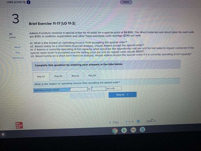 Solved HW5 (Ch10-11 6 3 Brief Exercise 11-17 [LO 11-2] 30 | Chegg.com