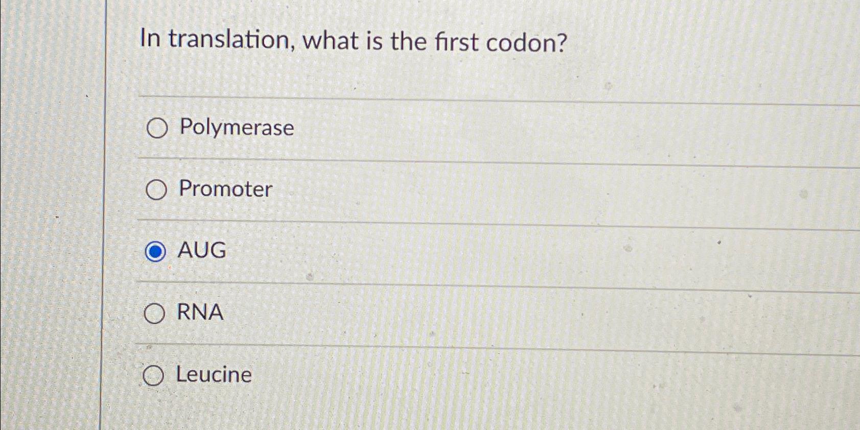 Solved In translation, what is the first | Chegg.com