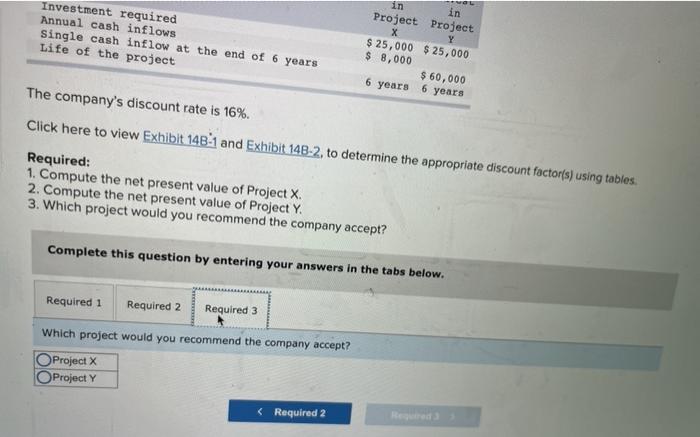 Solved Exercise 14-14 (Algo) Comparison of Projects Using | Chegg.com