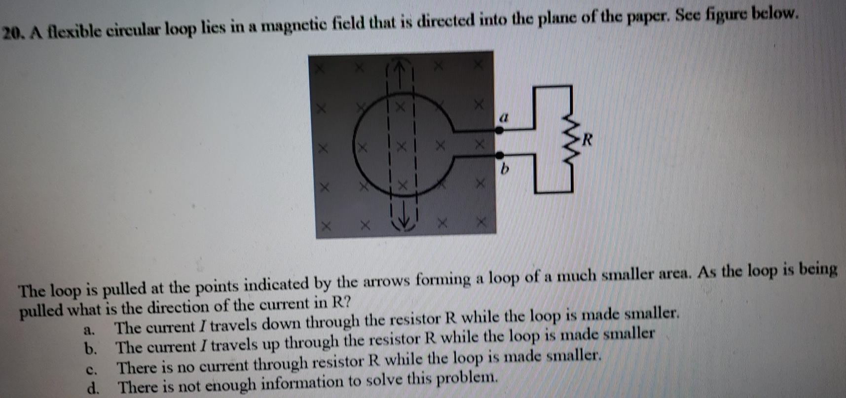 Solved A flexible circular loop lies in a magnetic field | Chegg.com