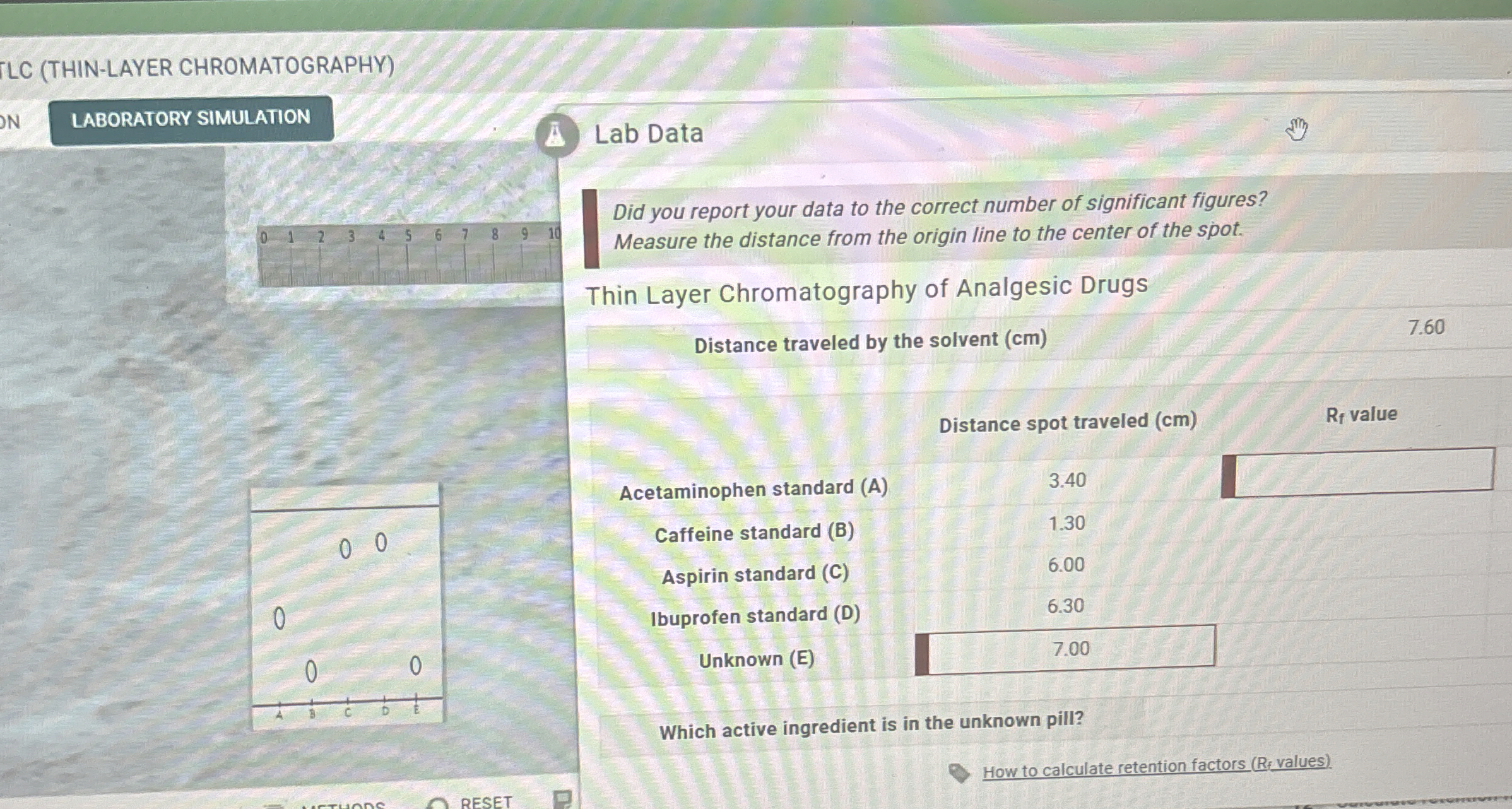Solved IC (THIN-LAYER CHROMATOGRAPHY)A Lab DataDid you | Chegg.com