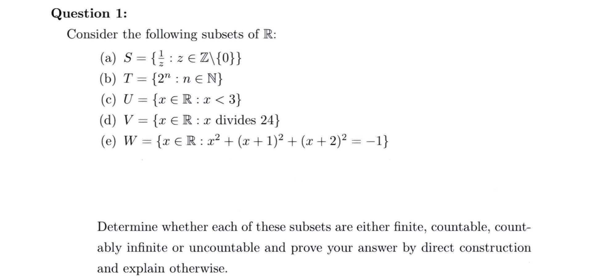 Solved Real Analysis II - ﻿please do all, will like | Chegg.com