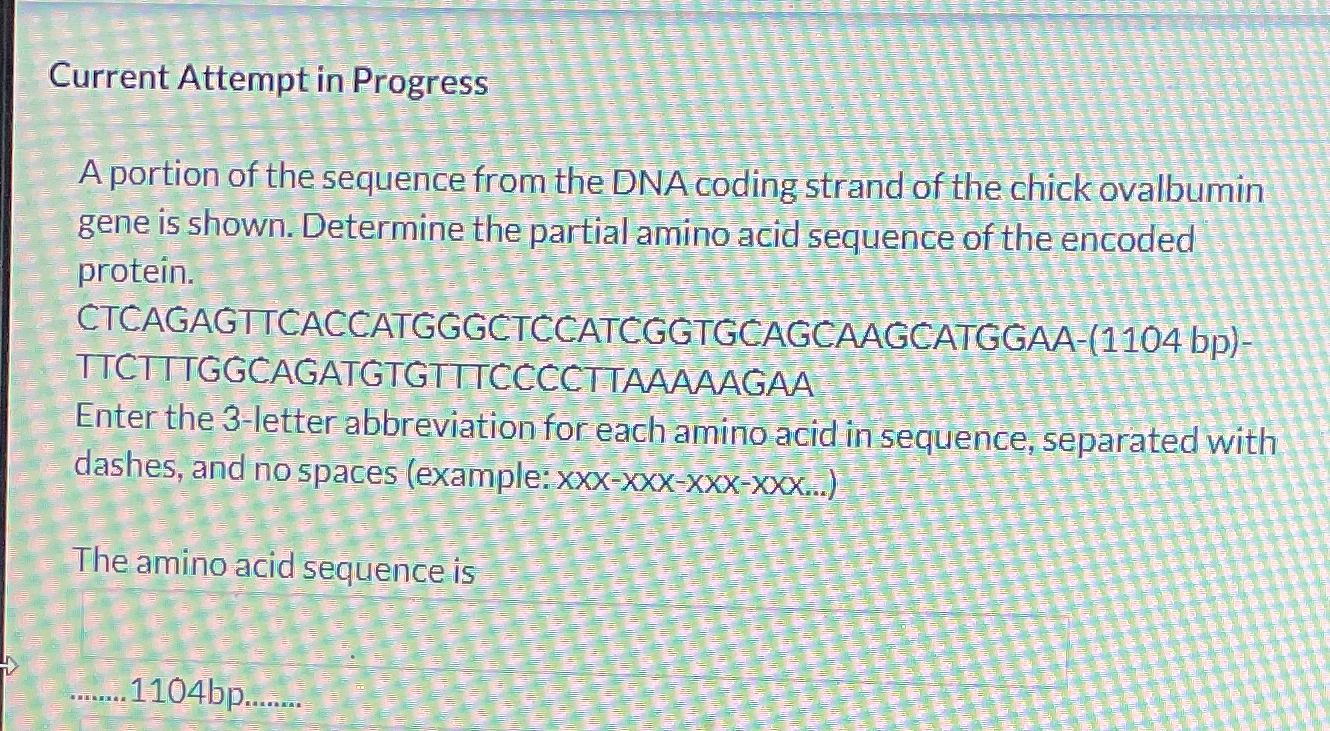 Solved Current Attempt in ProgressA portion of the sequence | Chegg.com