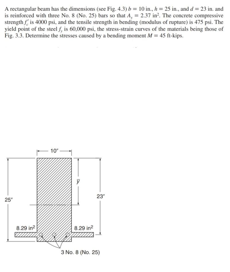 Solved A rectangular beam has the dimensions (see Fig. 4.3) | Chegg.com