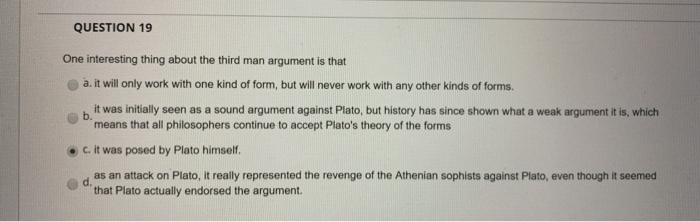 Solved QUESTION 19 One interesting thing about the third man | Chegg.com