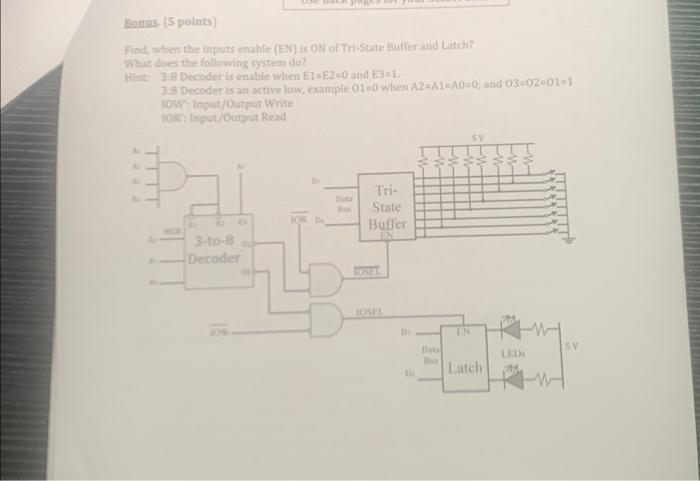 Solved Find when the inpots emable (EN) is oN of Trt-State | Chegg.com