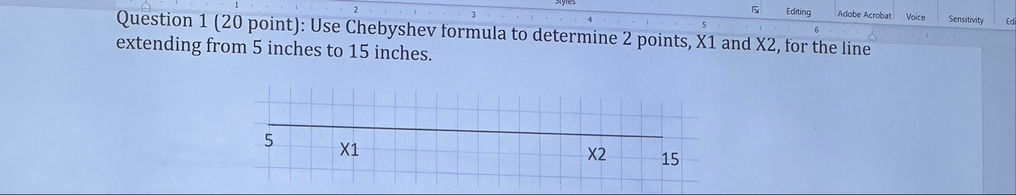 Solved Question 1 (20 ﻿point): Use Chebyshev formula to | Chegg.com