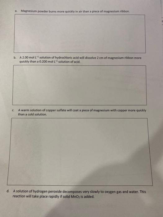 Solved QUESTION TWO Use the collision theory to explain the | Chegg.com