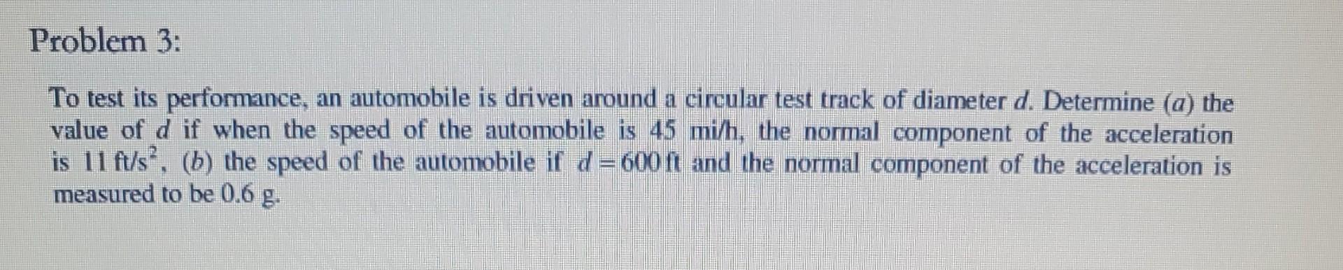 Solved To test its performance, an automobile is driven | Chegg.com