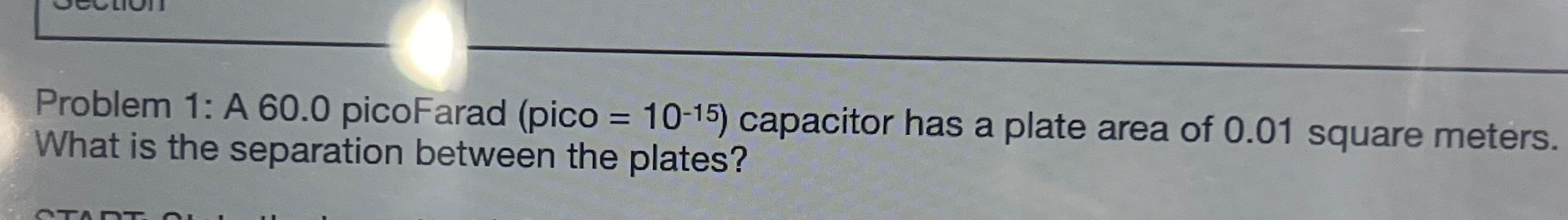 Solved Problem 1: A 60.0 ﻿picoFarad (pico =10-15 ) | Chegg.com