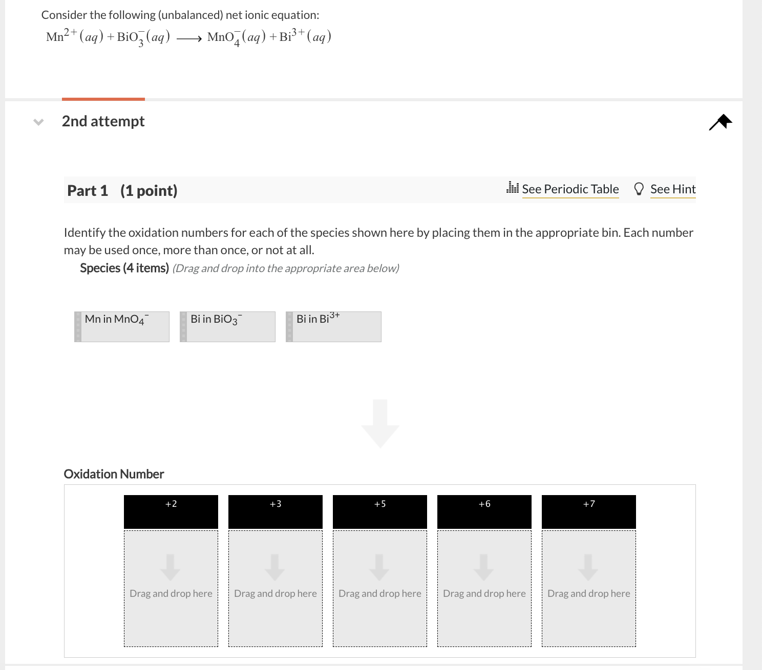 Solved Part 1 (1 ﻿point)Identify the oxidation numbers for | Chegg.com