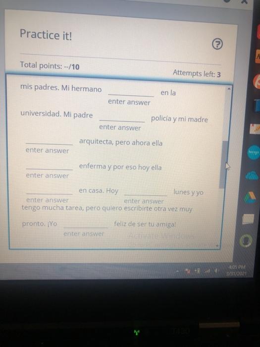 Practice it! © Total points:-/10 Attempts left: 3 | Chegg.com