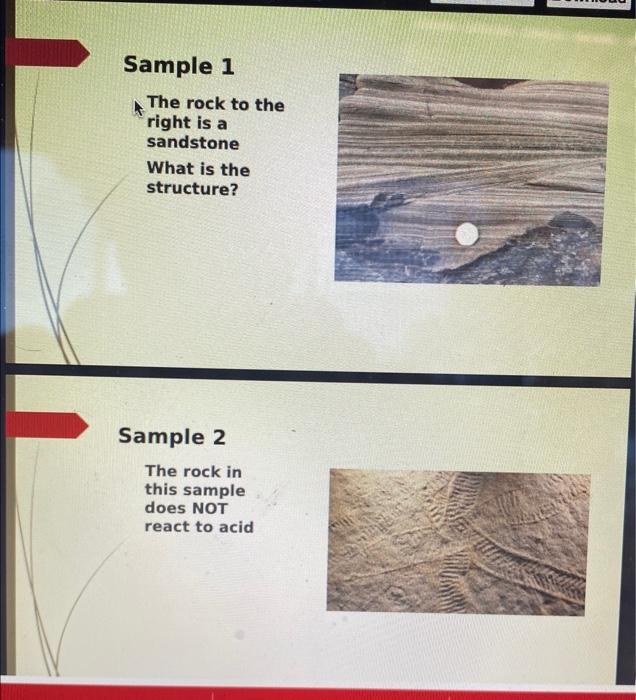 Solved Using the sedimentary structures provided in the lab, | Chegg.com