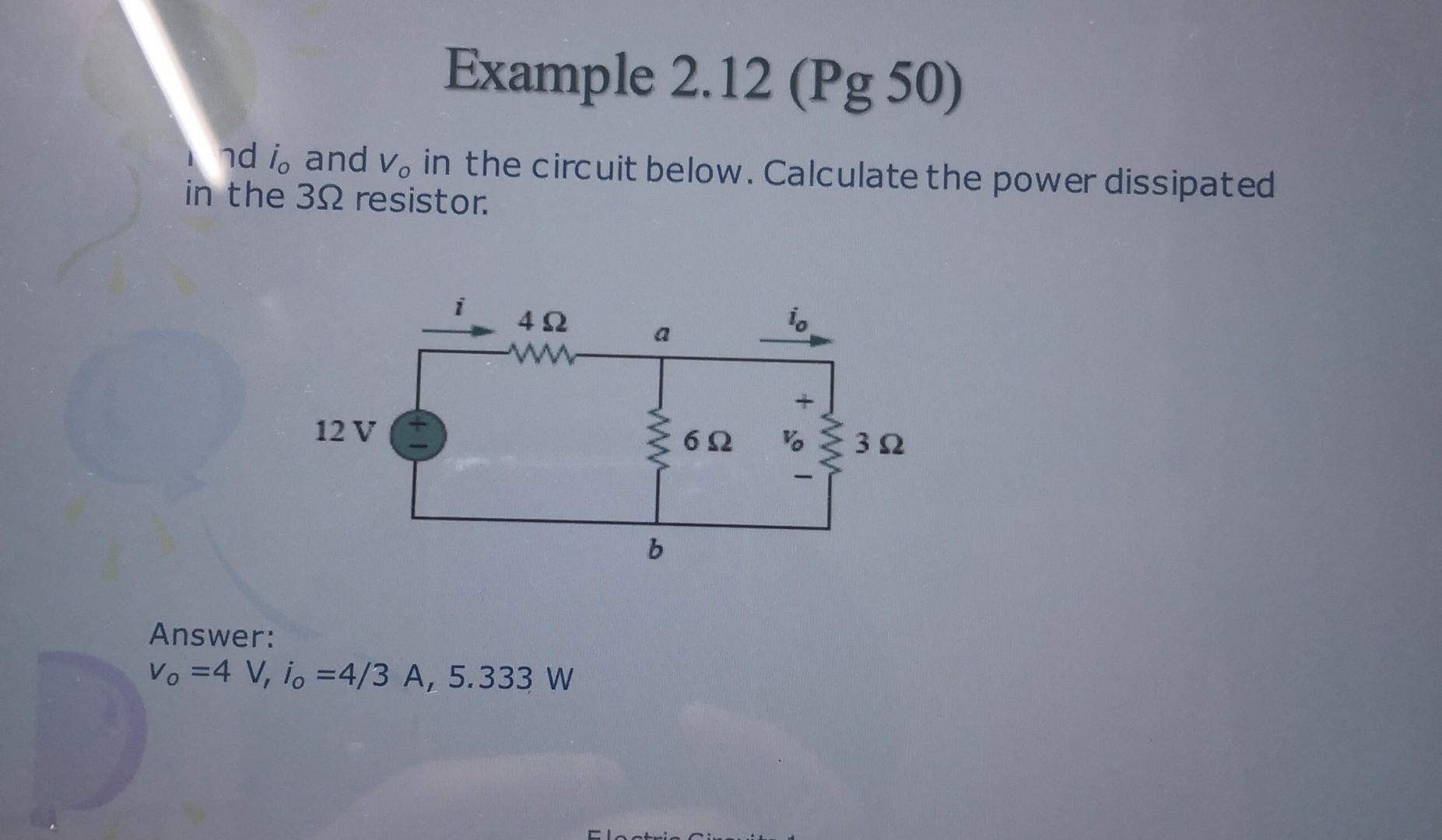 Solved רd i0 and v0 in the circuit below. Calculate the | Chegg.com
