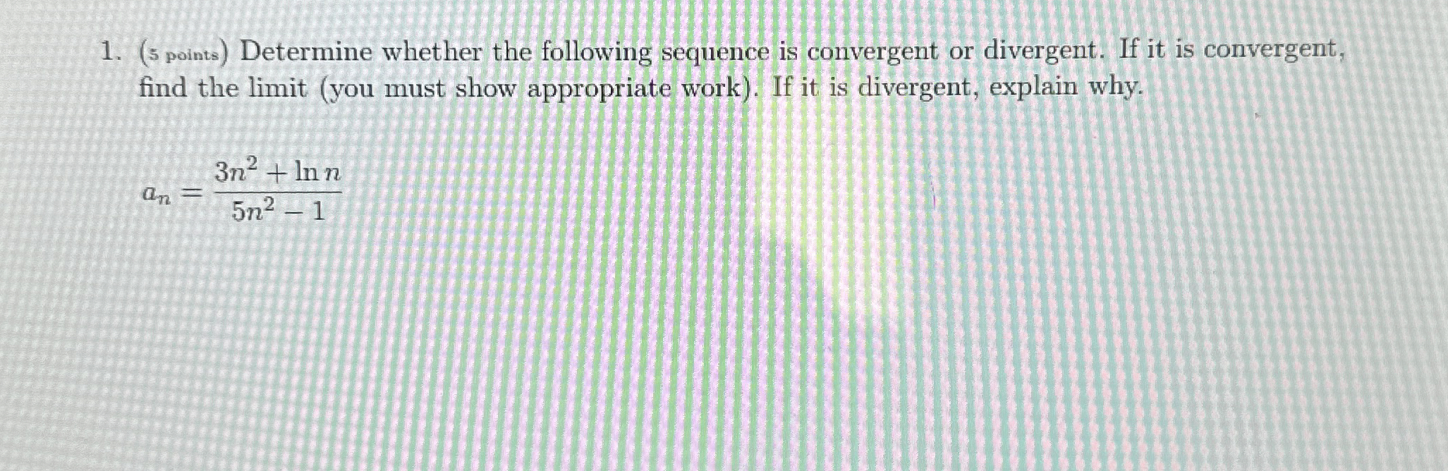 Solved ( 3 ﻿points) ﻿Determine whether the following | Chegg.com