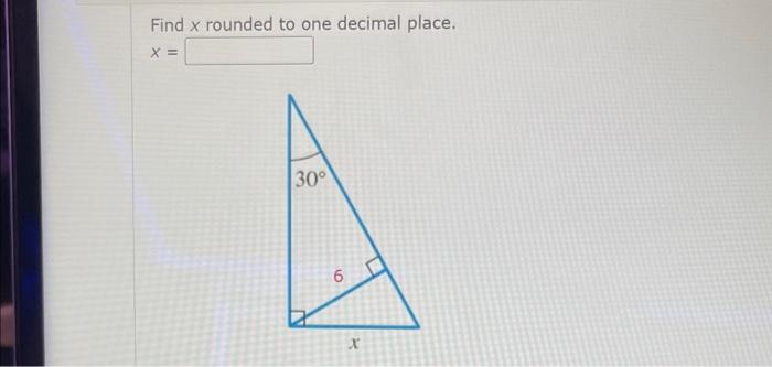 Solved Find x rounded to one decimal place. | Chegg.com