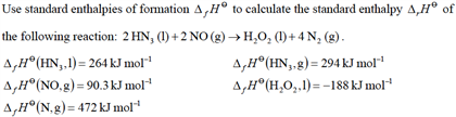 Solved Use standard enthalpies of formation delta fH theta | Chegg.com