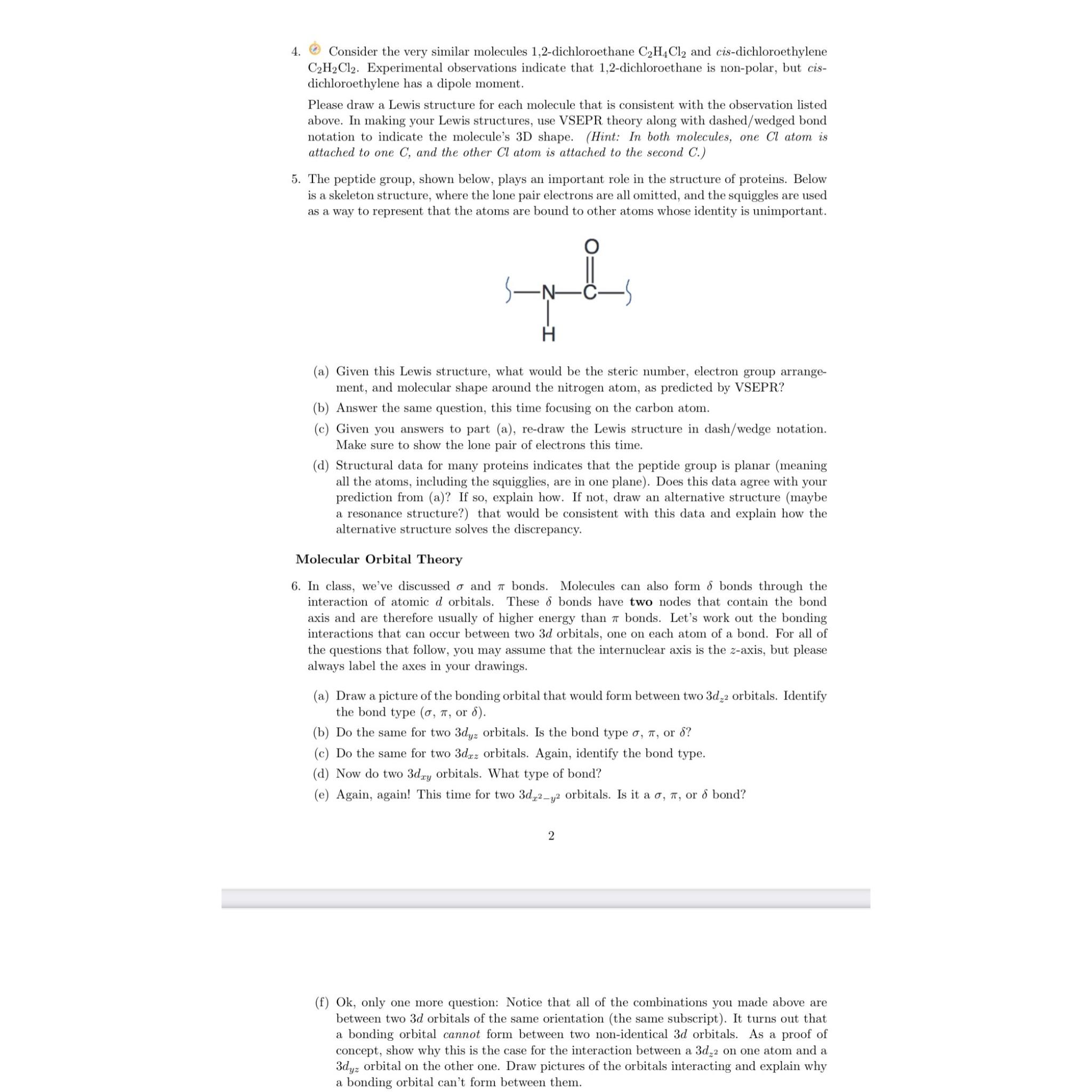 Solved Consider the very similar molecules | Chegg.com