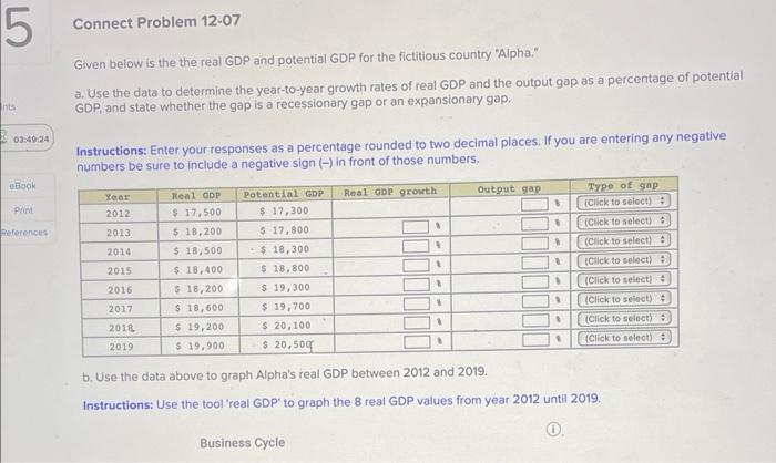 Solved Given below is the the real GDP and potential GDP for | Chegg.com